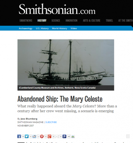 The story of the Mary Celeste, as told by the Smithsonian ...